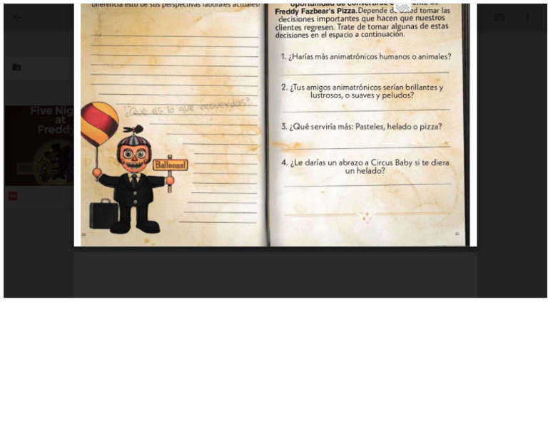 FNaF Books in Spanish, English - Google Drive 2 | PDF