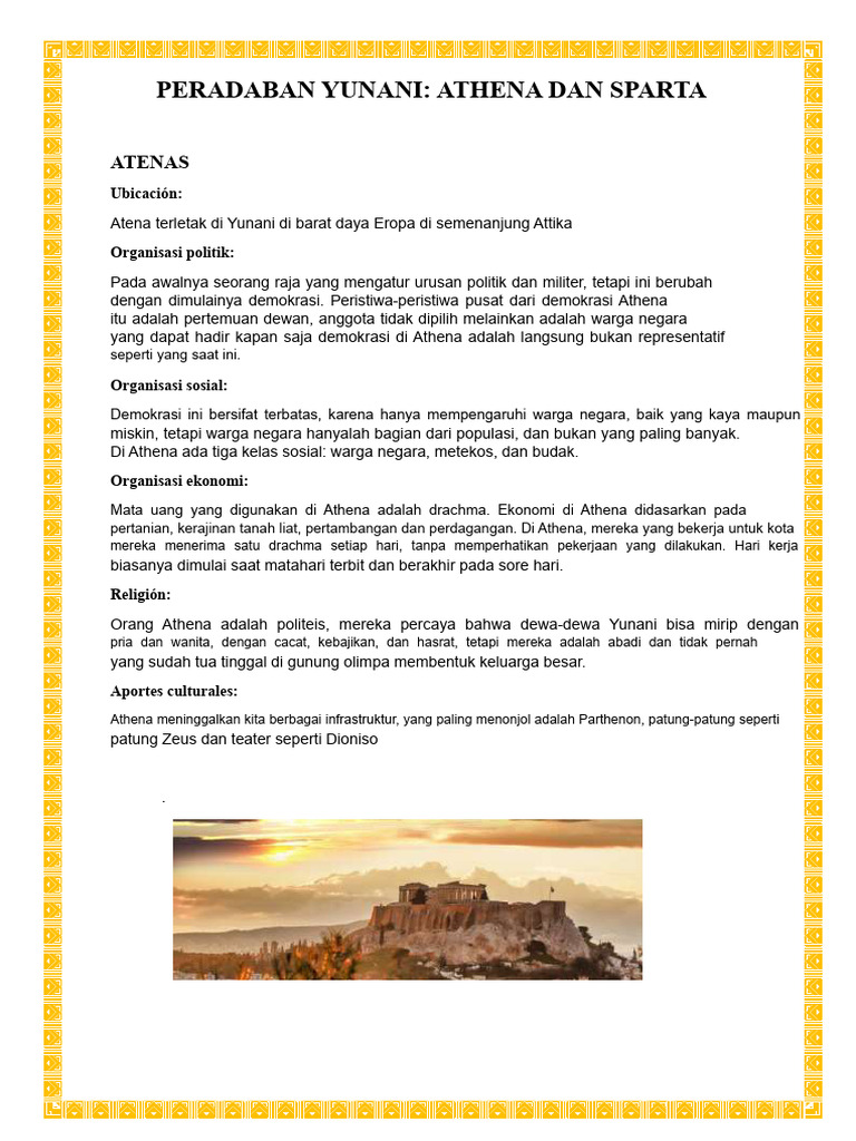 Perbandingan Athena dan Sparta | PDF