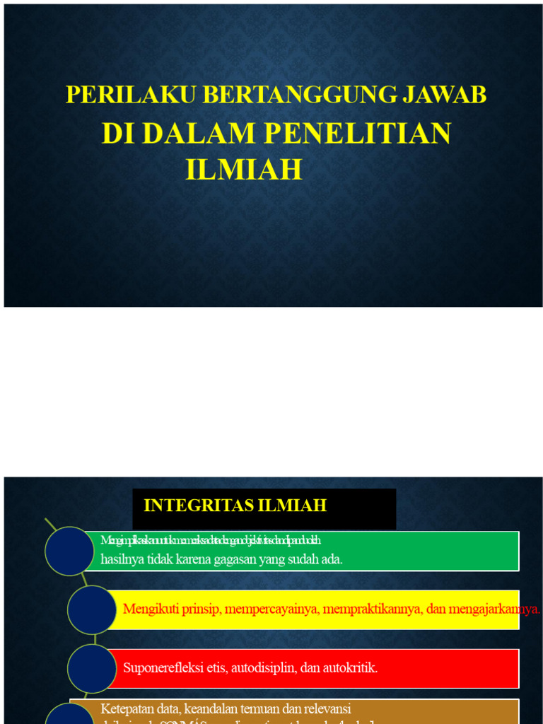 Praktik Bertanggung Jawab dalam Penelitian | PDF