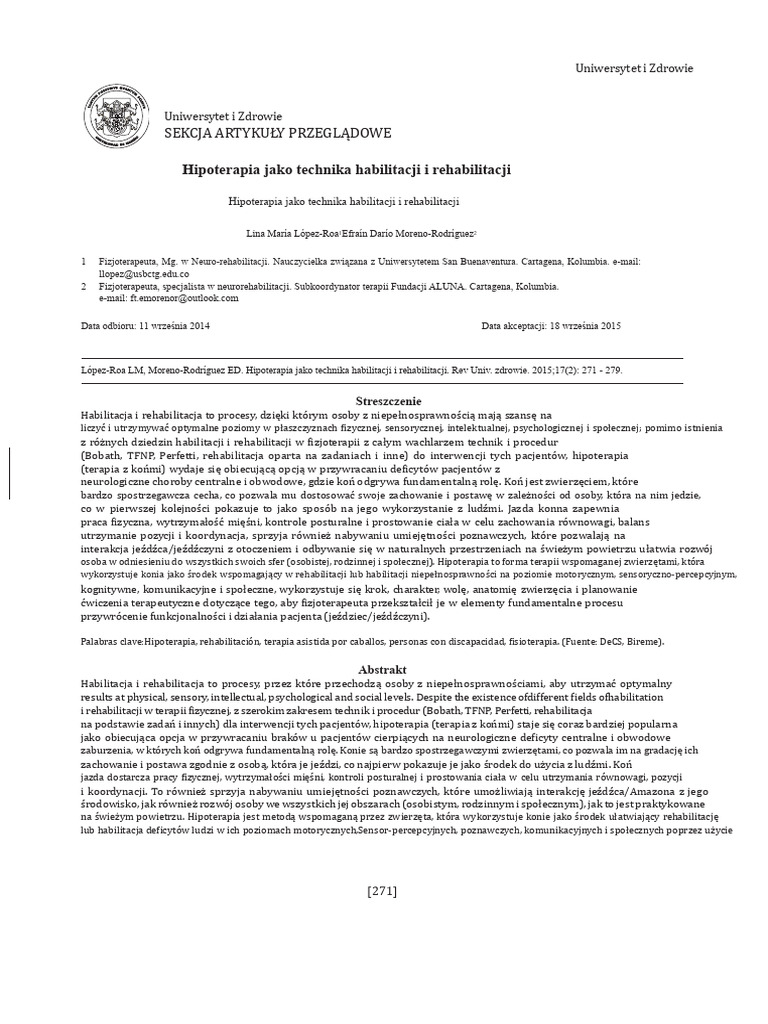 Hipoterapia jako technika habilitacji i rehabilitacji.pdf | PDF