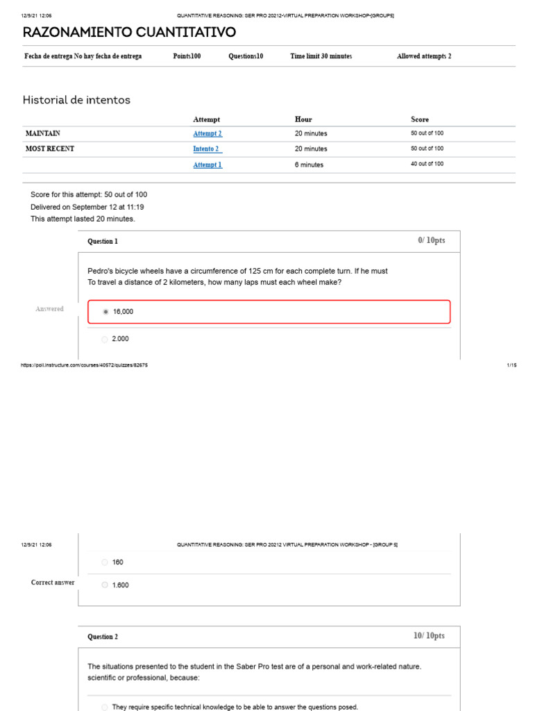 QUANTITATIVE REASONING - SER PRO 20212 PREPARATION WORKSHOP - VIRTUAL ...