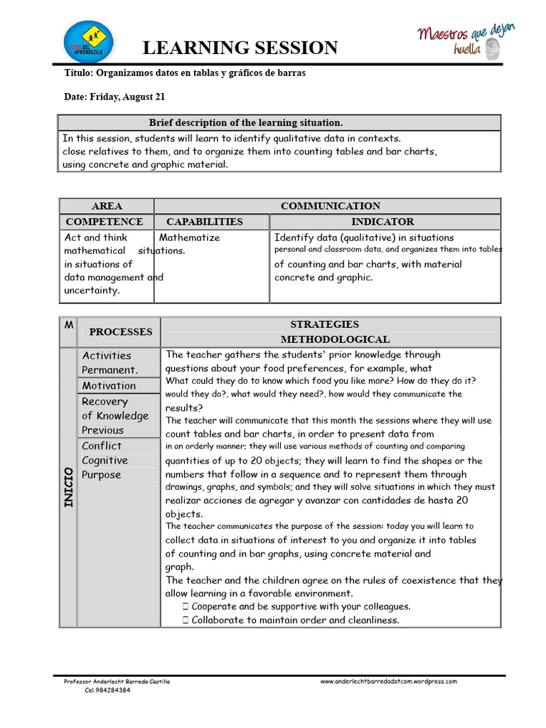 We Organize Data in Tables and Bar Graphs. | PDF | Data | Learning