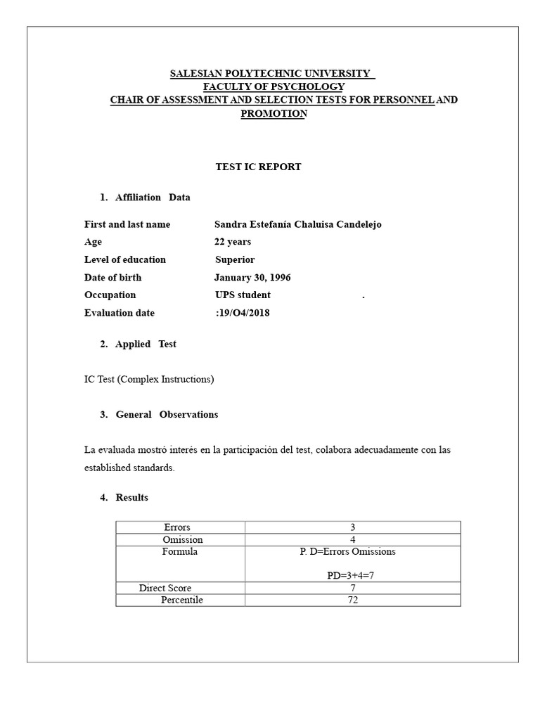 IC Test Report | PDF