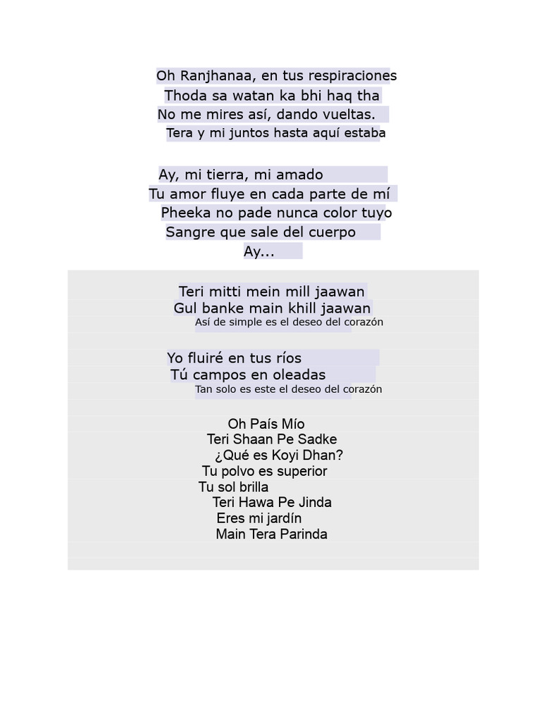 Letra de La Canción | PDF