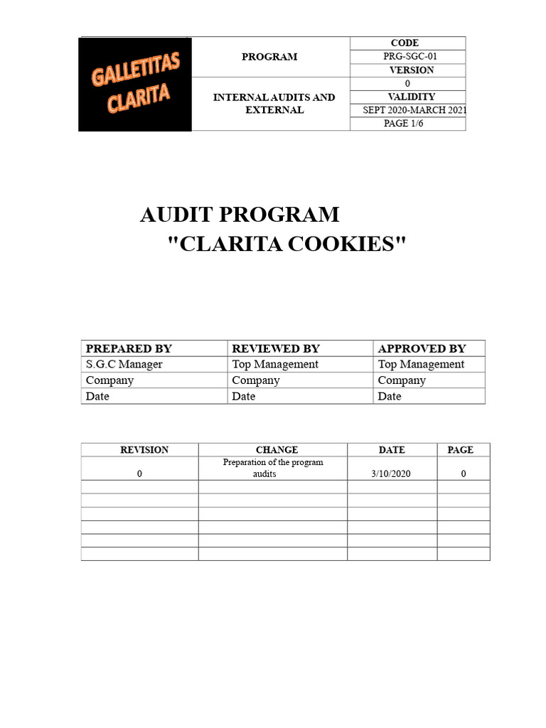 Cookie Audit Program | PDF | Audit | Internal Audit