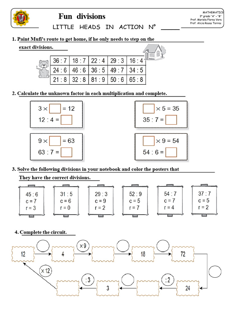 Fun Division Activities for 3rd Grade | PDF