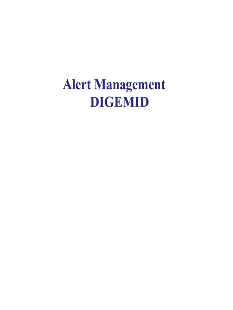 05 Management of Alerts DIGEMID 2021 | PDF