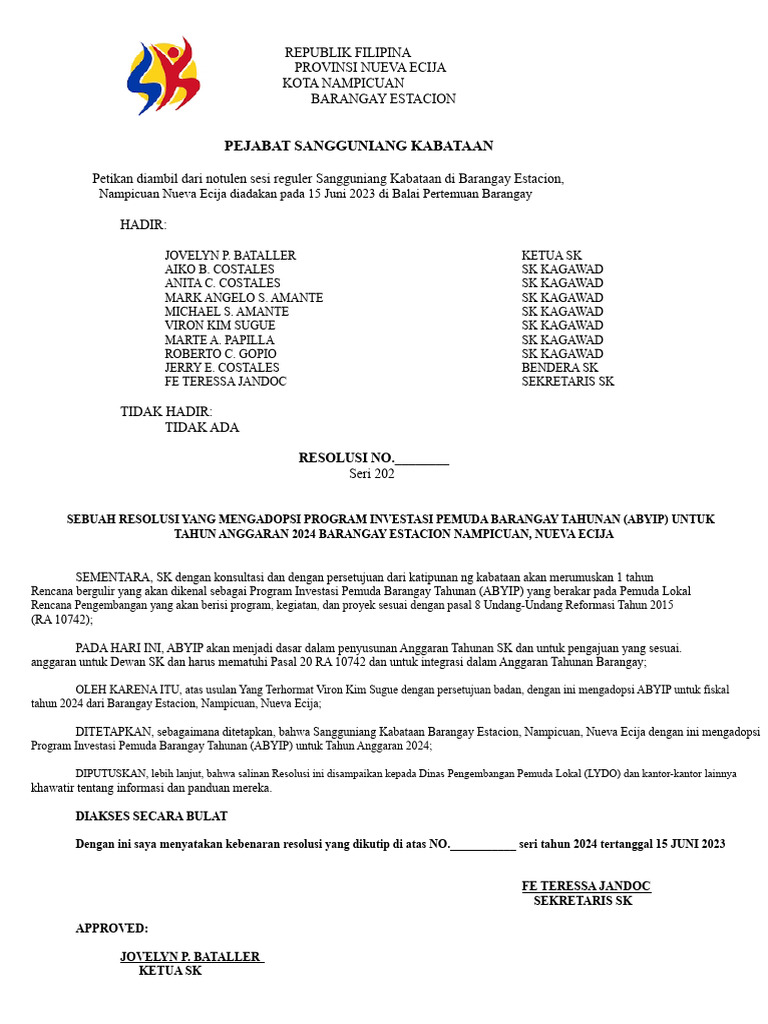 ABYIP-BENTUK-BARU-2024 | PDF