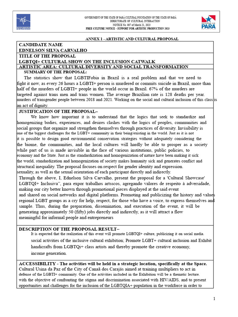 Annex I Proposal | PDF | Expense | Taxes