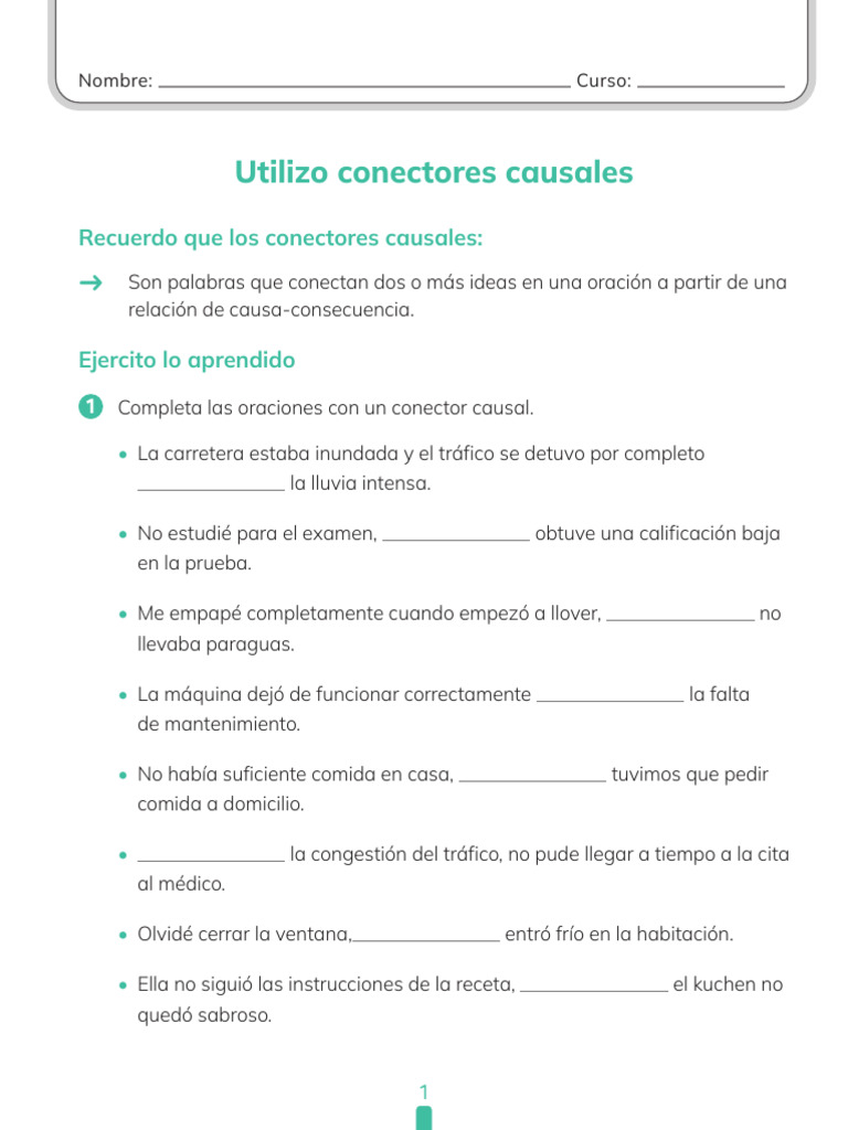 P235 Conectores Causales Impreso | PDF