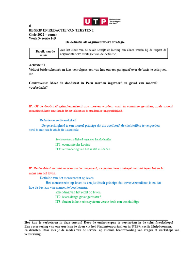 S05.s1-B de Definitie Als Argumentatieve Strategie (Materiaal) 2022 ...