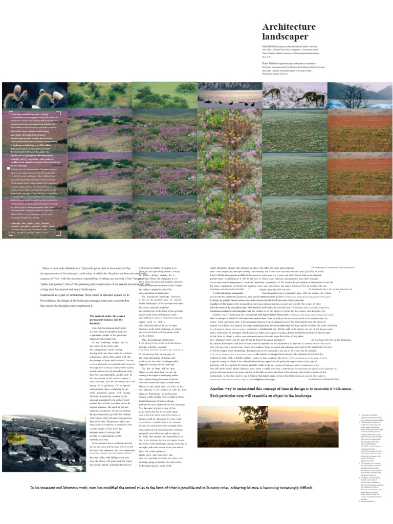 Fundamentals of Landscape Design | PDF | Landscape | Experience