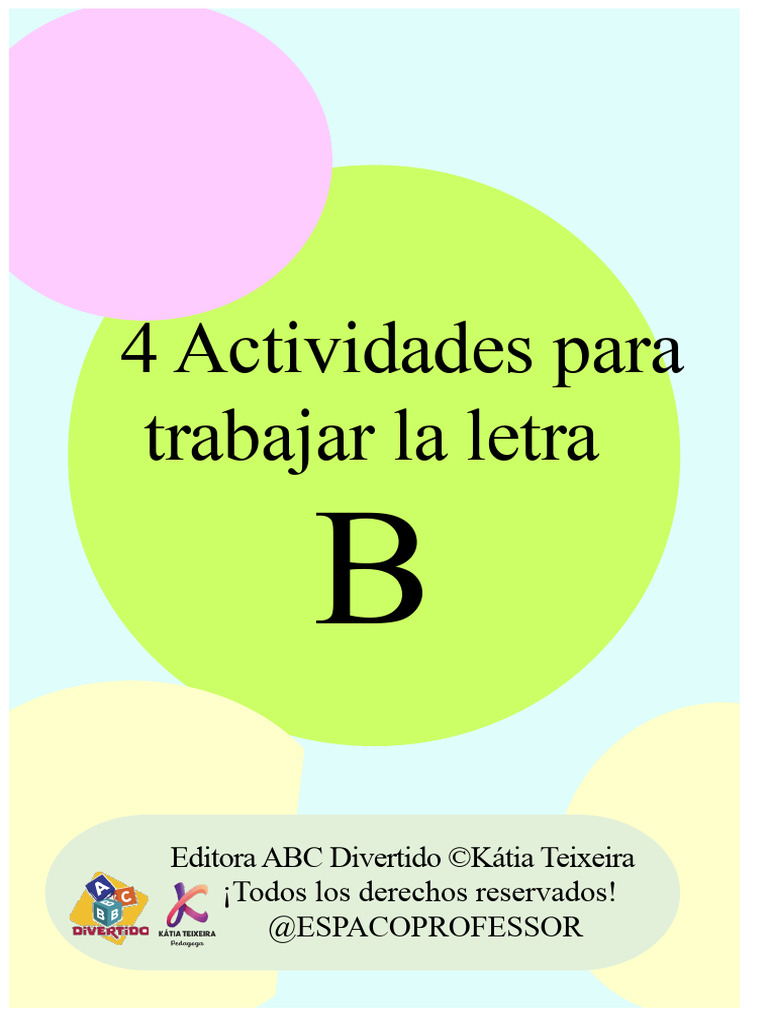 Actividades de alfabetización letra B | PDF | Lectura (proceso ...