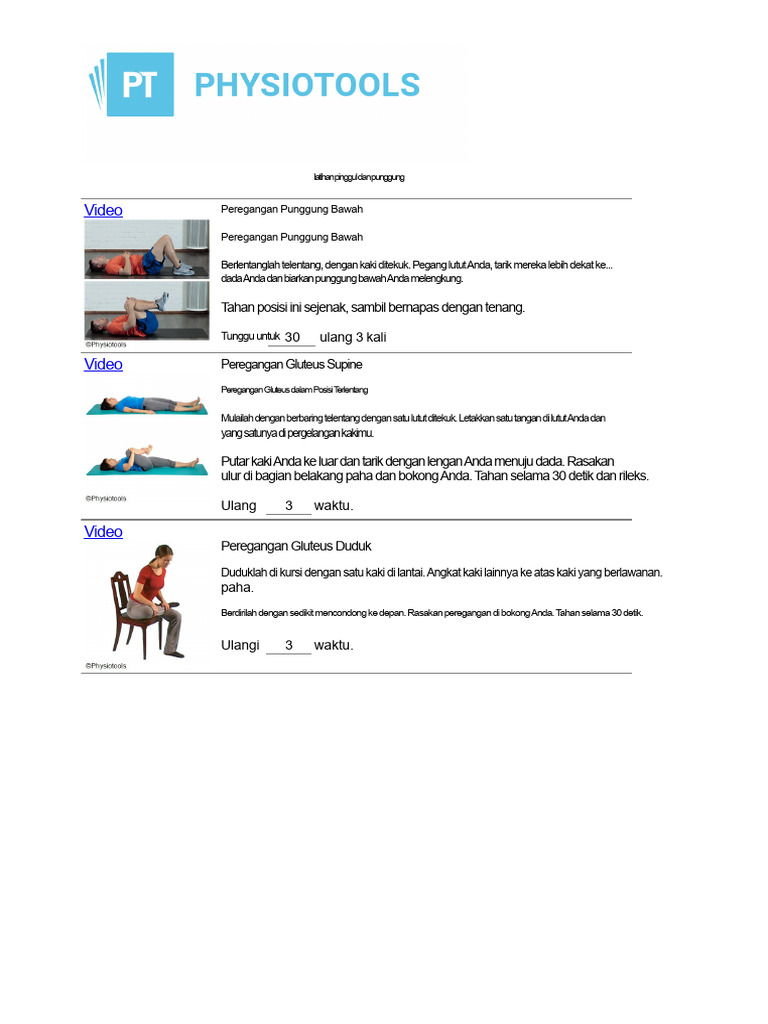 PhysioTools Eksersis | PDF