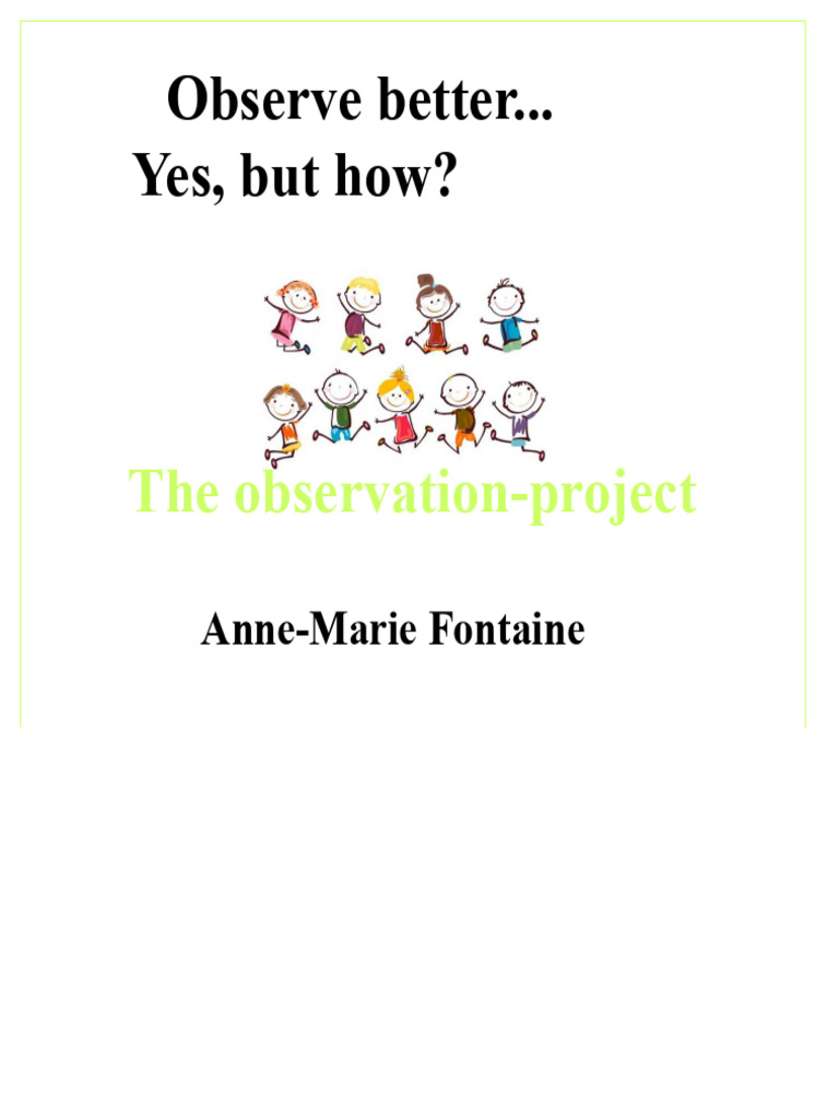 Effective Child Observation Techniques | PDF | Attention | Toys