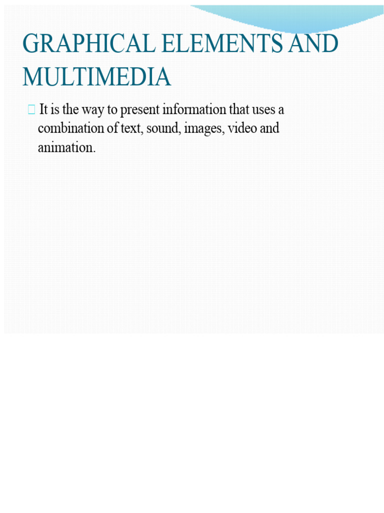Graphic and Multimedia Elements | PDF
