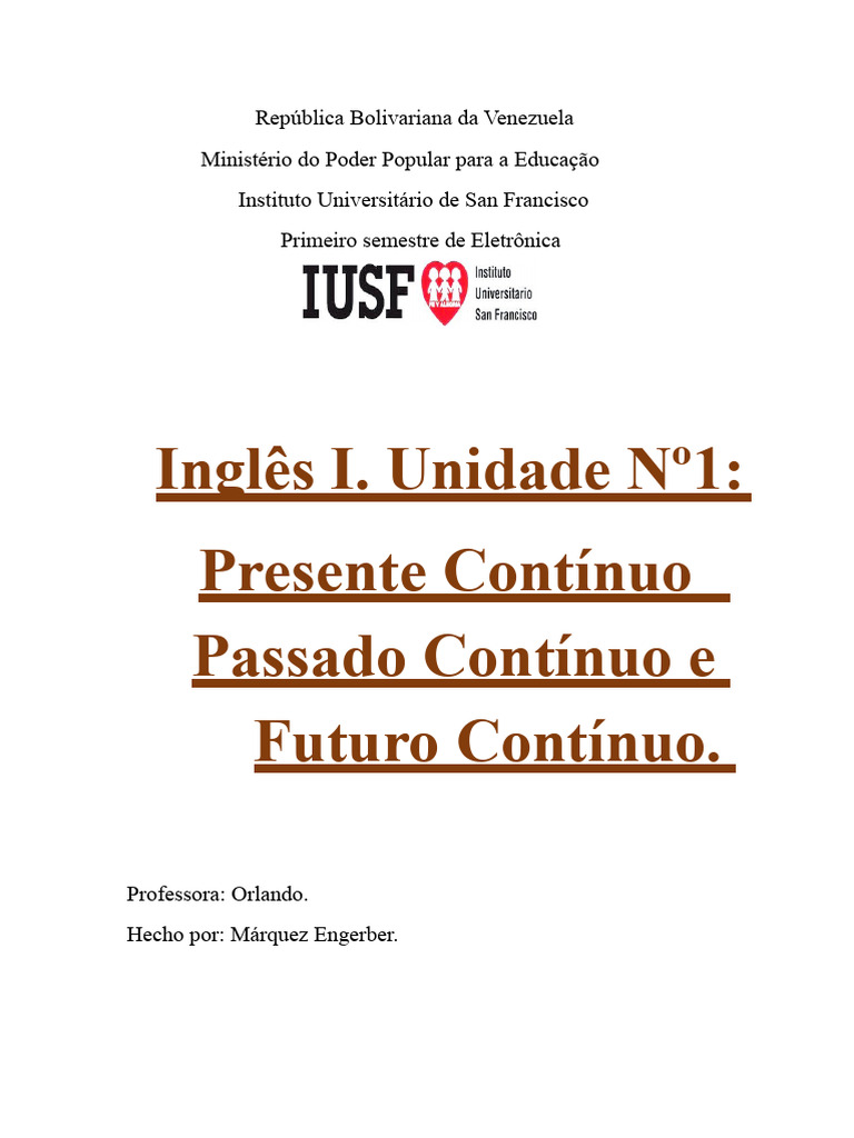 Tempos Verbais em Inglês: Presente, Passado e Futuro | PDF | Famílias ...
