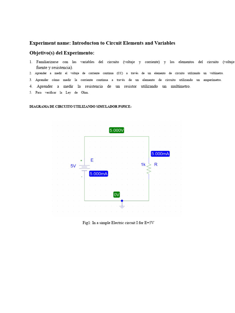 Introducción a los Elementos y Variables del Circuito | PDF | Red ...