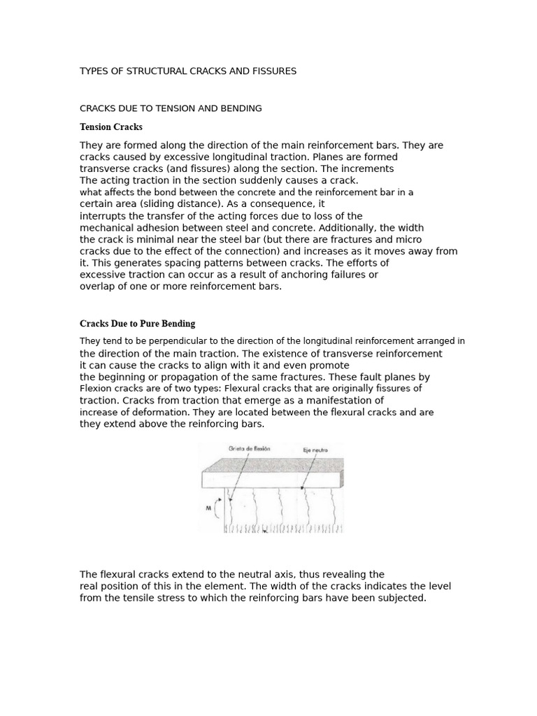 Structural Cracks: Types and Causes | PDF | Fracture | Bending