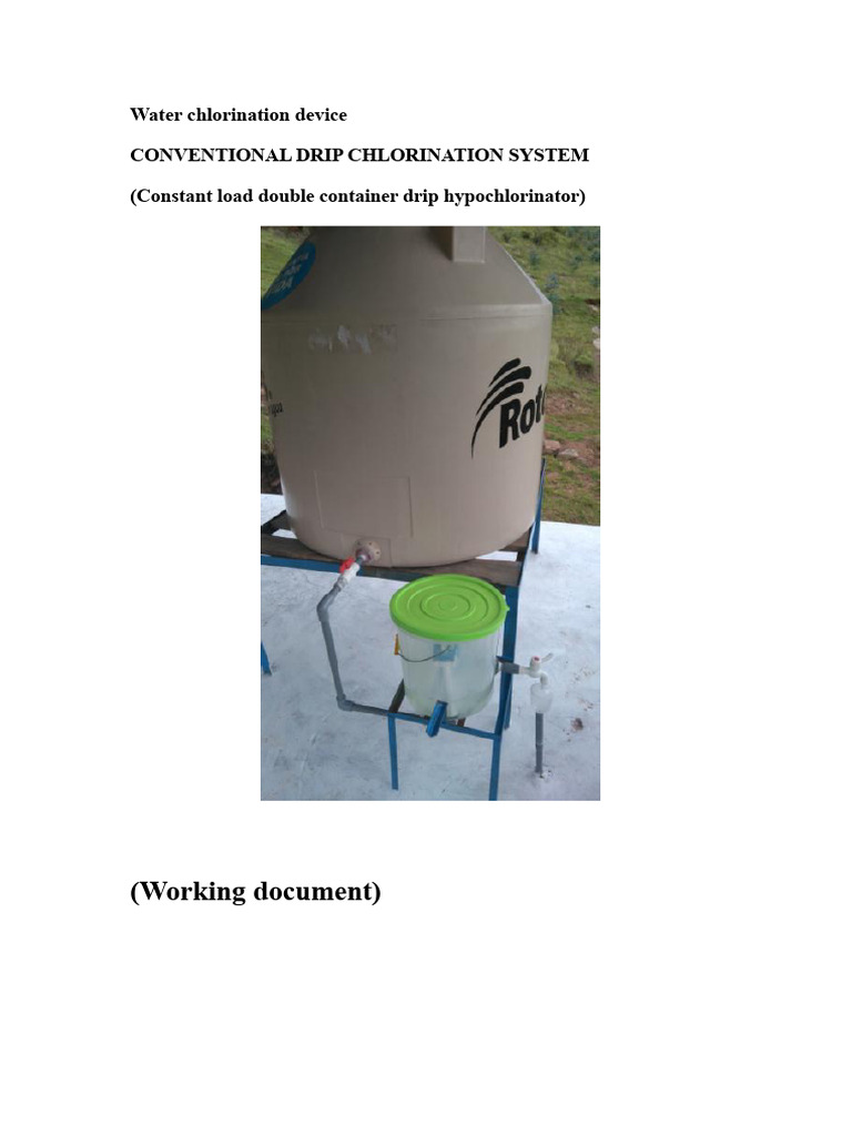 01 Memory Conventional Drip Chlorination System (v1) | PDF ...