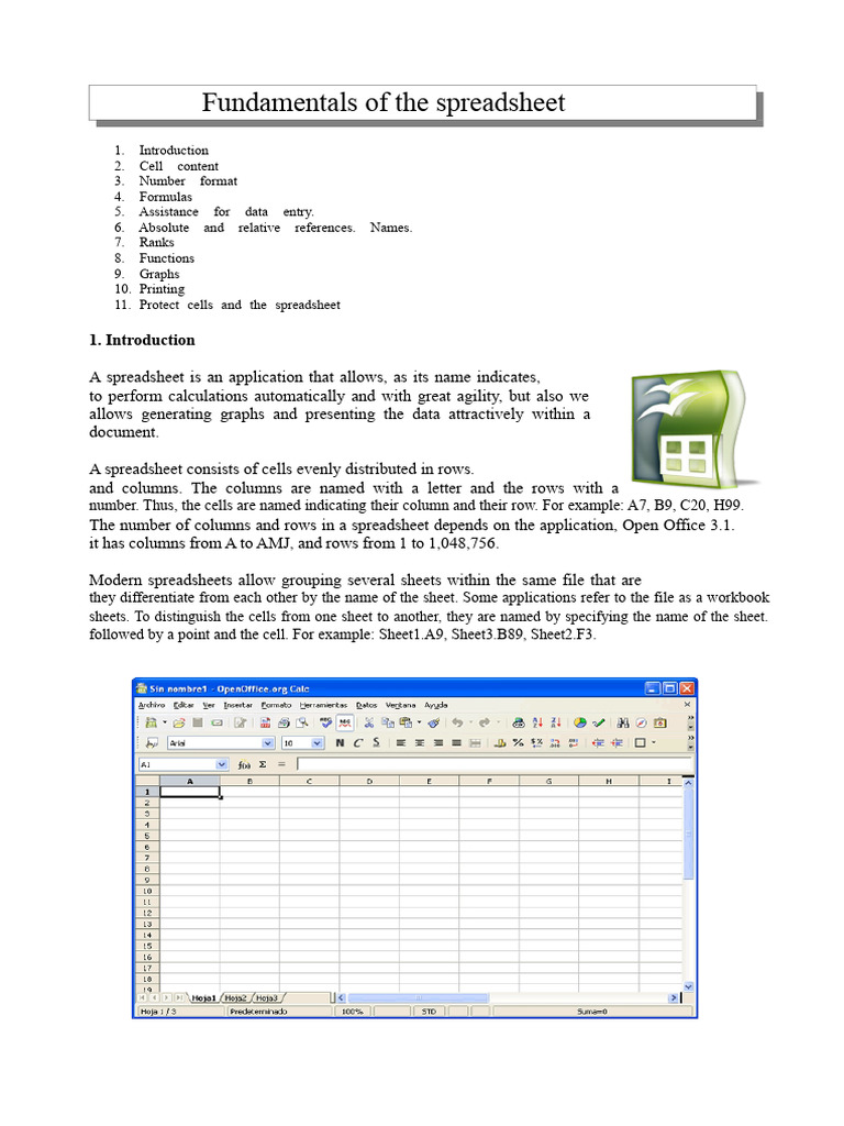 Introduction To Spreadsheets | PDF | Spreadsheet | Numbers
