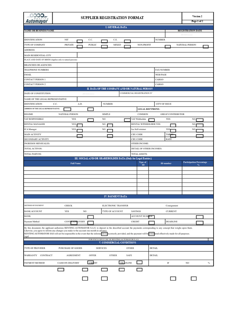 Provider Registration Format | PDF | Payments | Banks