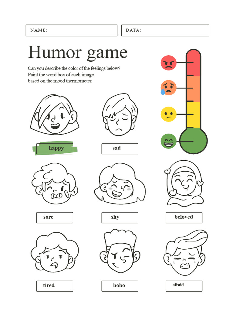 Colorful Plan Faces Mood Check Socio-Emotional Learning Activity Sheet ...