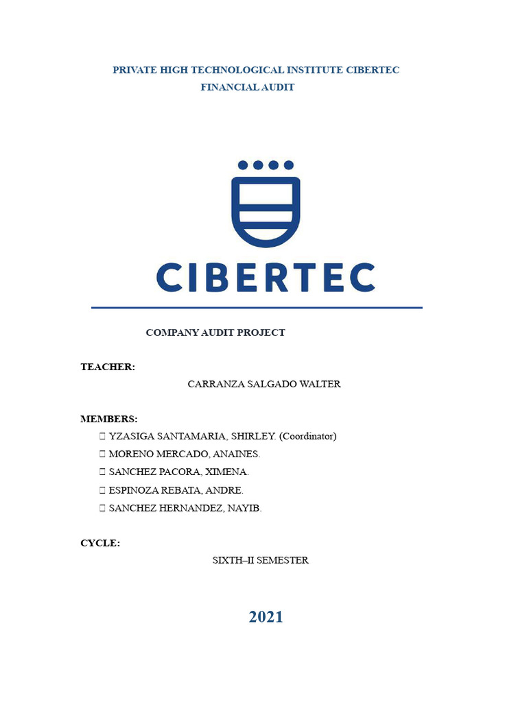 Laive Audit Project | PDF | Audit | Internal Control