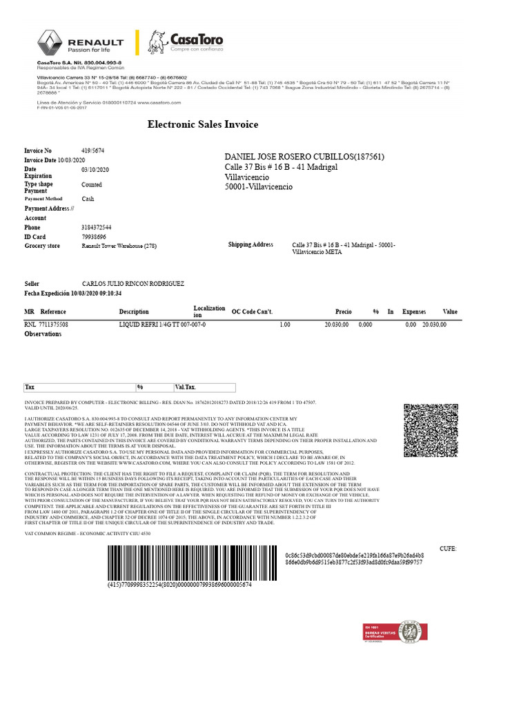 Electronic Invoicing | PDF | Invoice