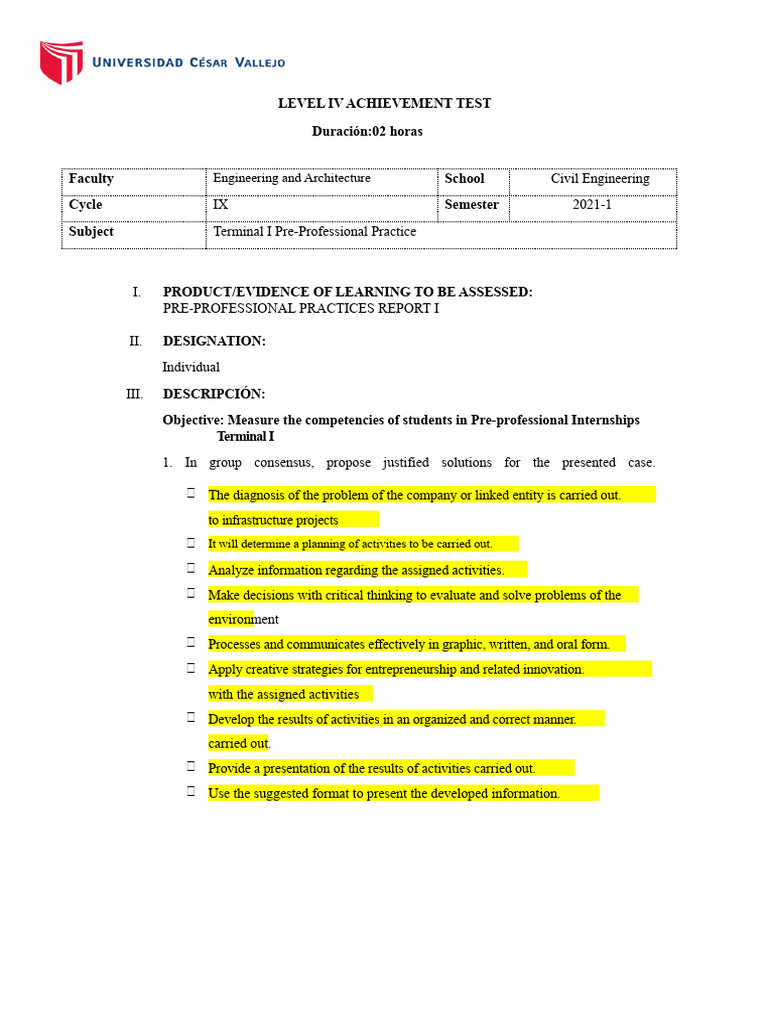 Civil Engineering Internship Report Guide | PDF | Innovation | Information