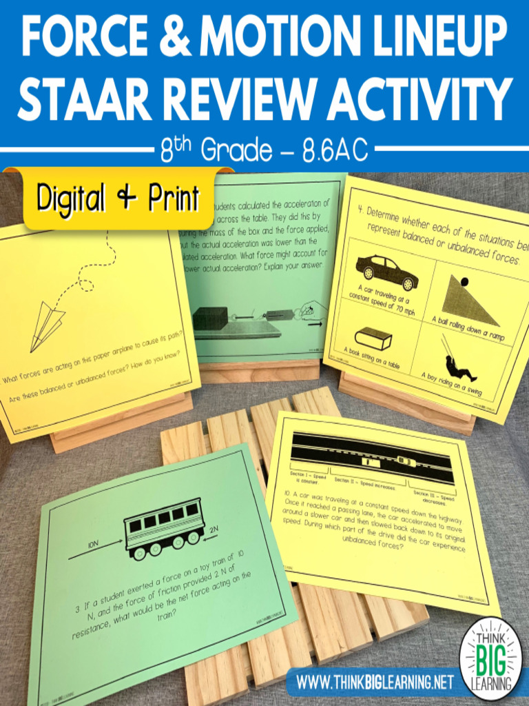03 - Force & Motion Lineup STAAR Review Activity | PDF | Force | Mechanical Engineering