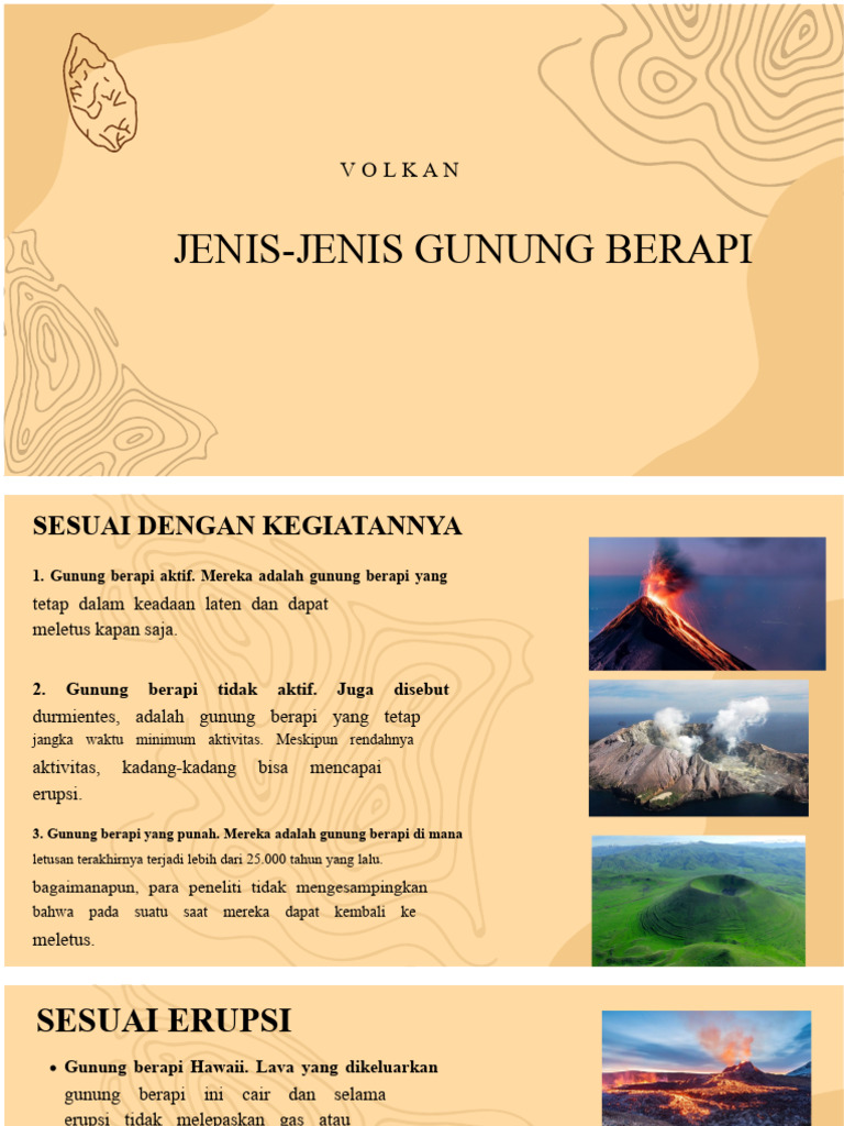 Jenis-Jenis Gunung Berapi dan Risiko | PDF
