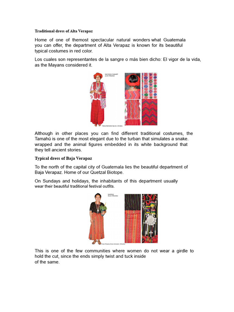 Traditional Clothing of Guatemala | PDF | Clothing | Guatemala