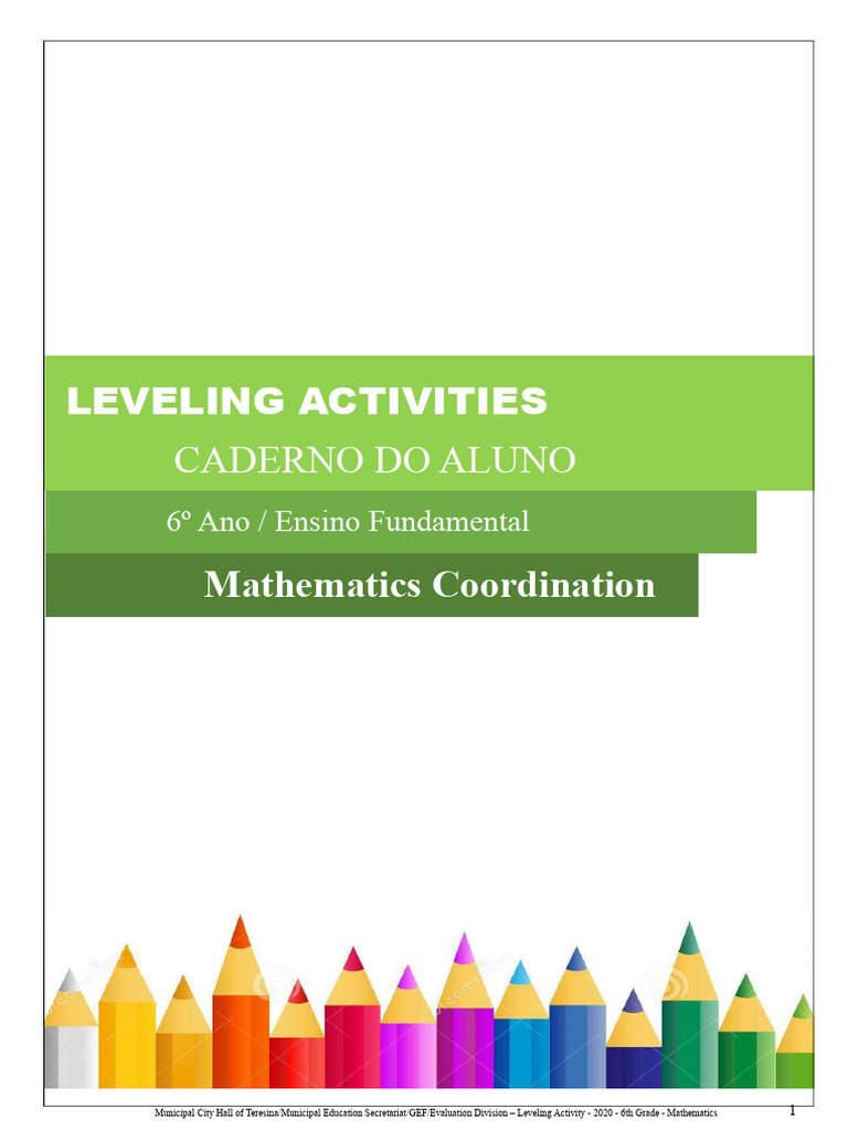 2020 6th Grade Math Leveling Activities | PDF | Division (Mathematics)
