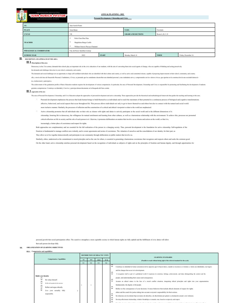 Annual Plan DPCC 2022 | PDF | Citizenship | Social Psychology