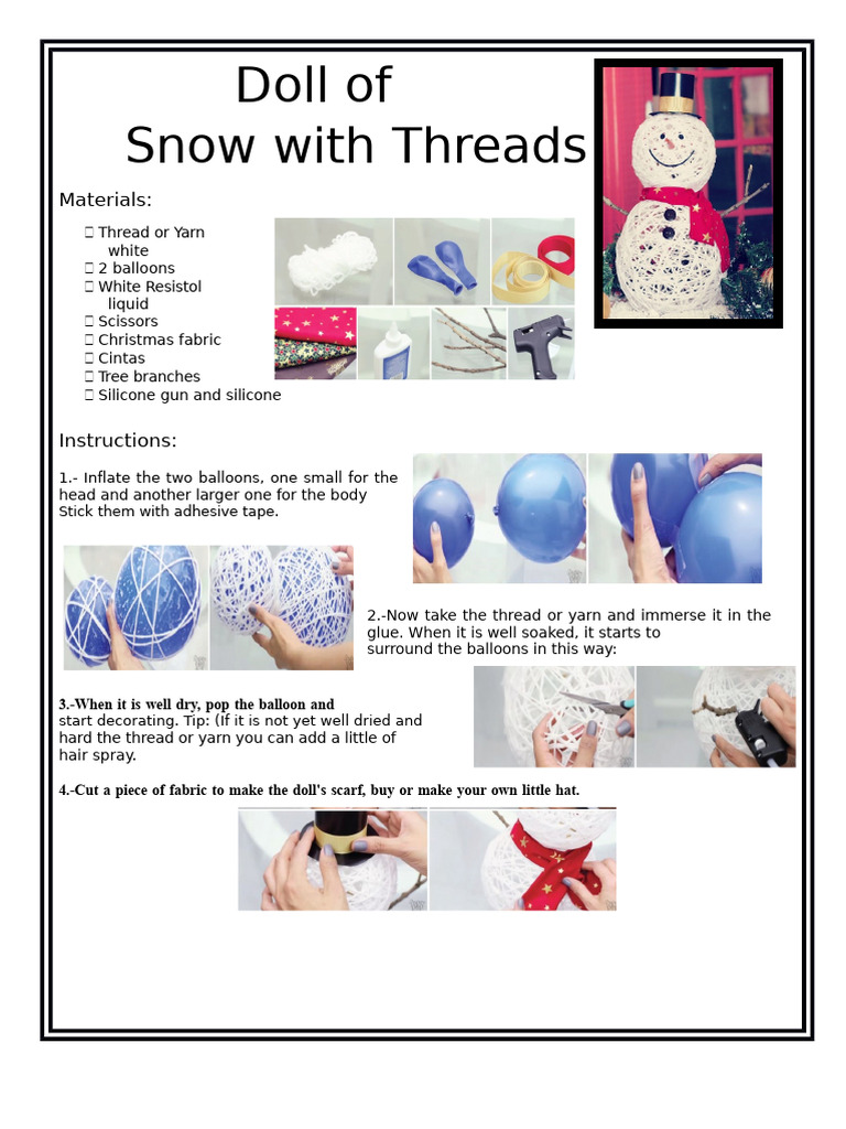 Snowman With Threads | PDF