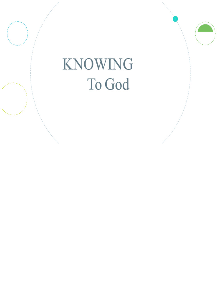 Knowing God | PDF | Logos (Christianity) | God
