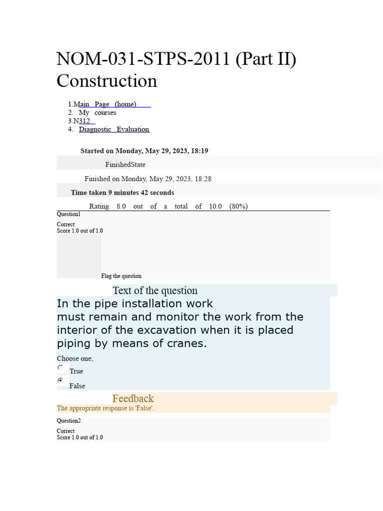 NOM 031 STPS 2011 (Part II) Construction | PDF | Occupational Safety ...