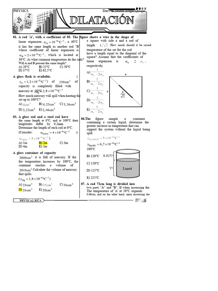 DILATATION | PDF | Thermal Expansion | Physical Phenomena