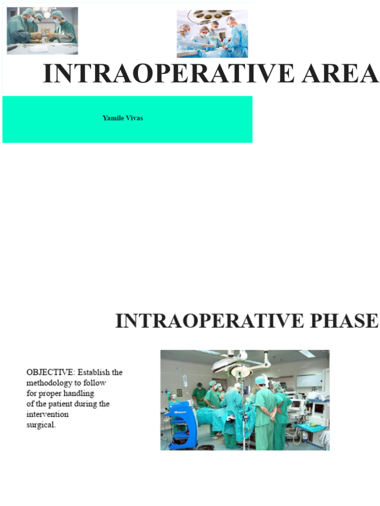 Intraoperative Patient Management Guide | PDF | Surgery | Abdomen