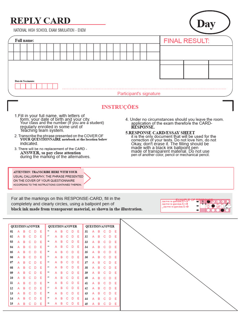 Answer Card Enem | PDF