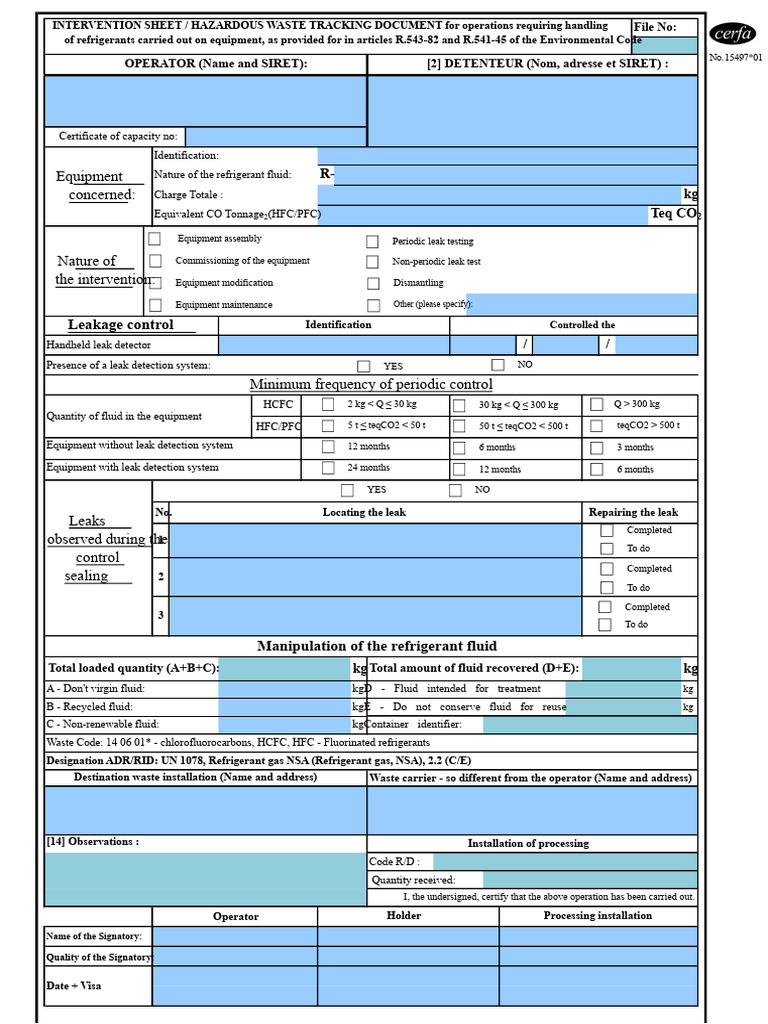Hazardous Waste Tracking for Refrigerants | PDF | Leak | Chlorofluorocarbon