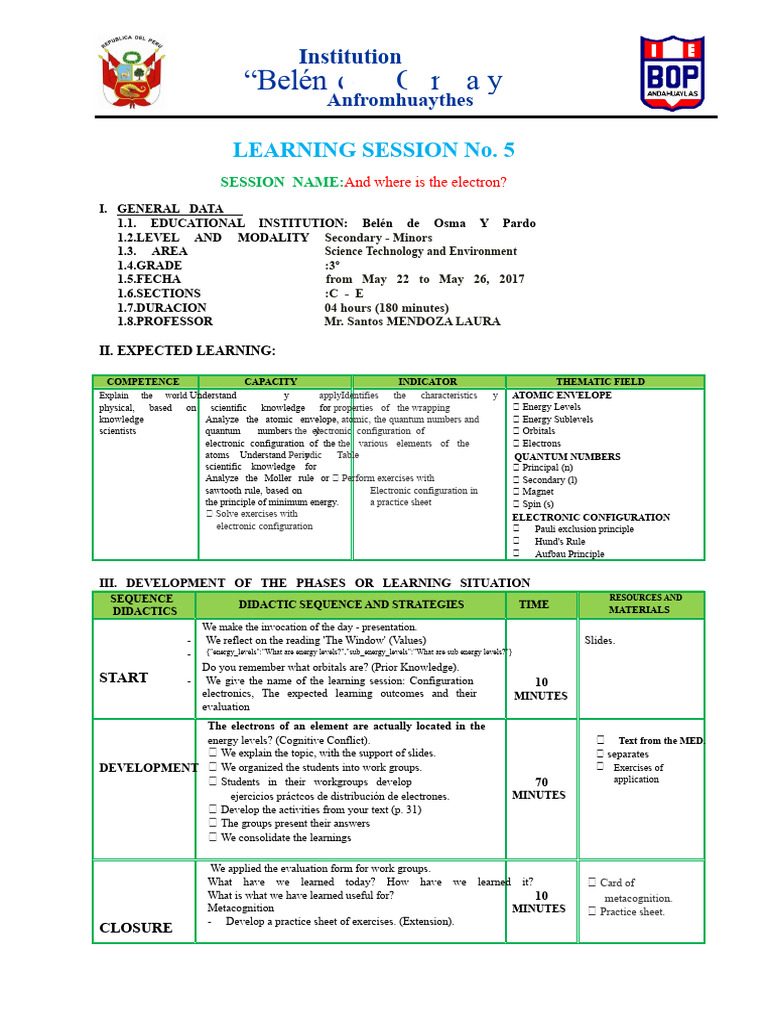 Electronic Configuration Session | PDF | Electron Configuration ...