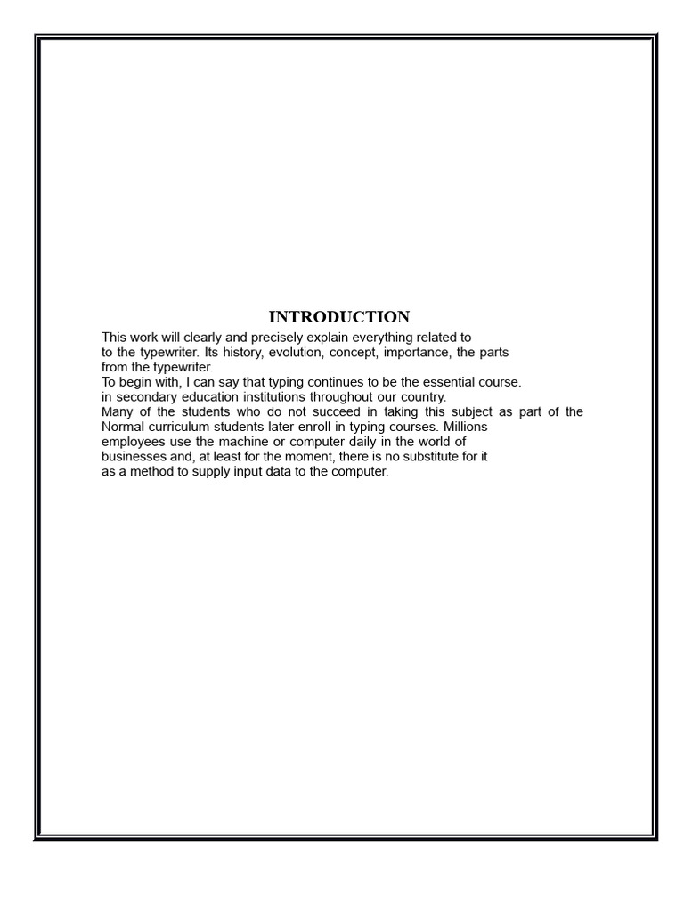 History and Parts of the Typewriter | PDF | Typewriter | Text
