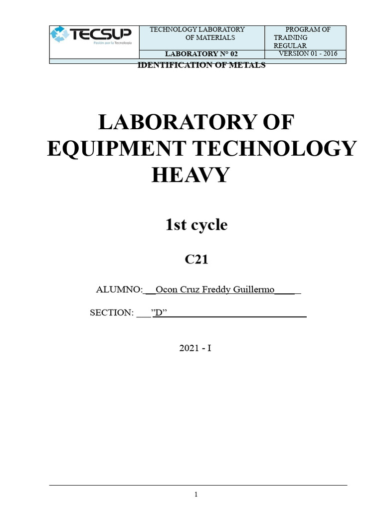 GLAB-S02-Identification of Ferrous Materials | PDF | Metals | Steel