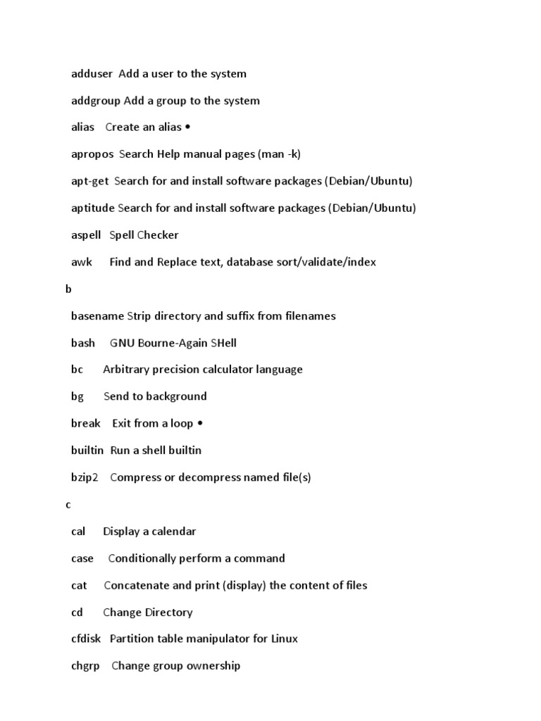 Linux Commands Pdf Shell Computing Computer File