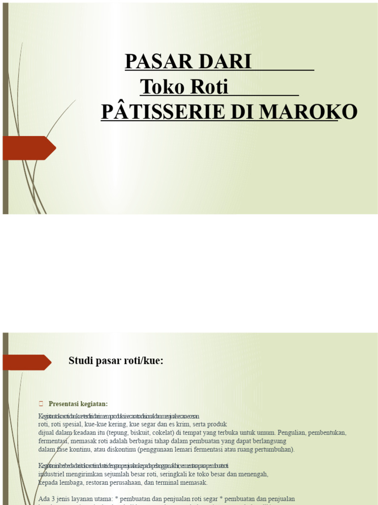 Pasar Roti dan Kue di Maroko | PDF