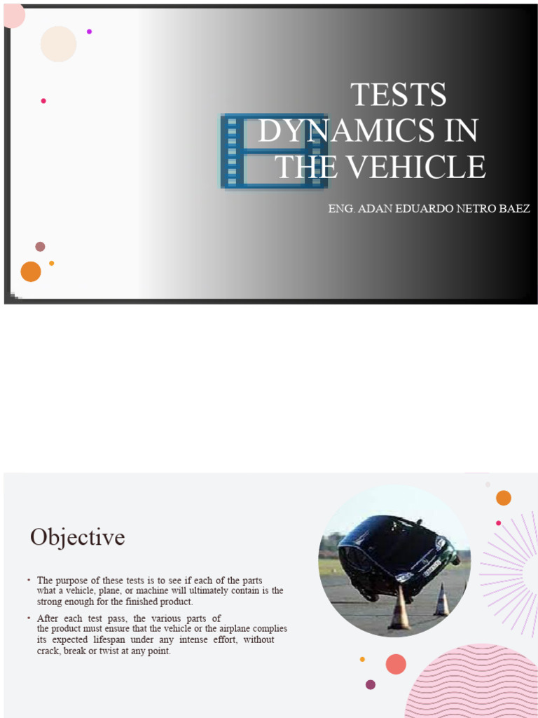 Dynamic Tests in The Vehicle | PDF | Motor Vehicle | Vehicle Technology