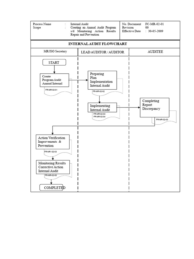 001 Internal Audit Flowchart | PDF