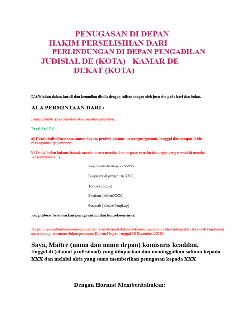 Penugasan Hakim Perselisihan Perlindungan | PDF
